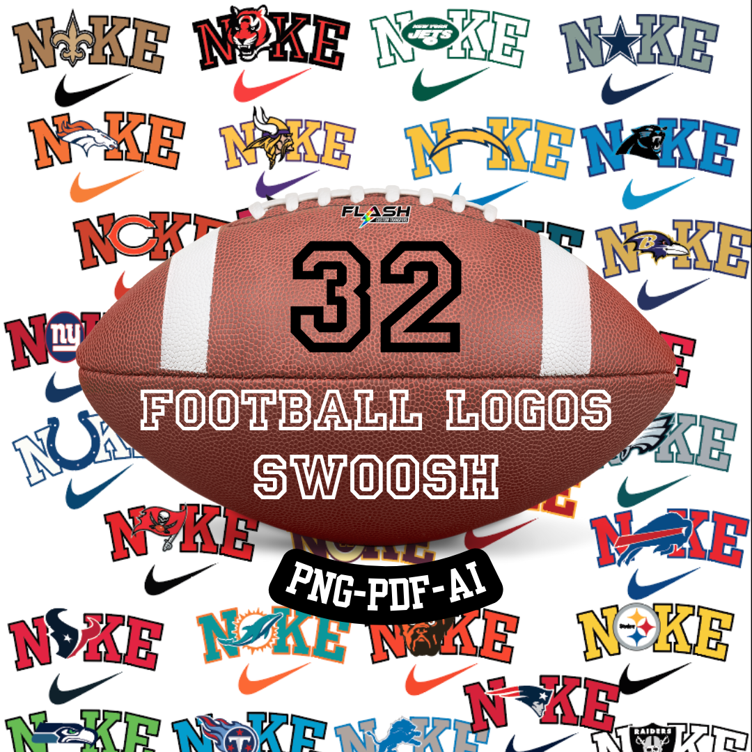 Introducing Our Collection of 32 Football Swoosh PNG Logos – Download ...